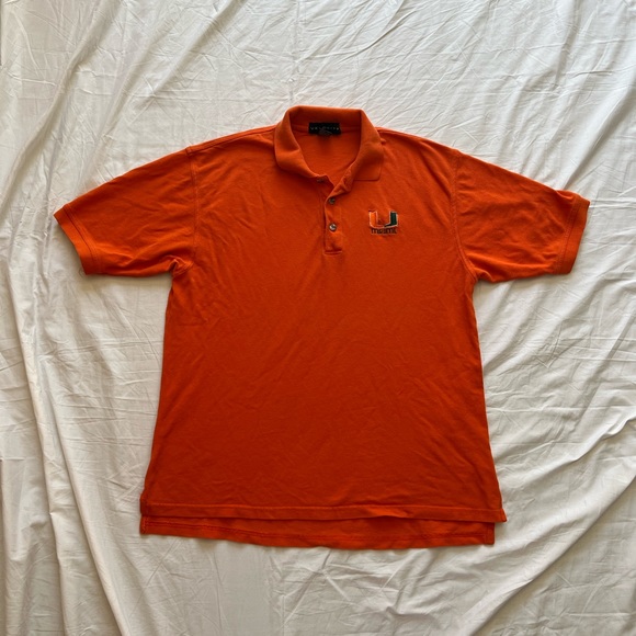 Velocity | Shirts | Vintage University Of Miami Polo Shirt Mens L ...